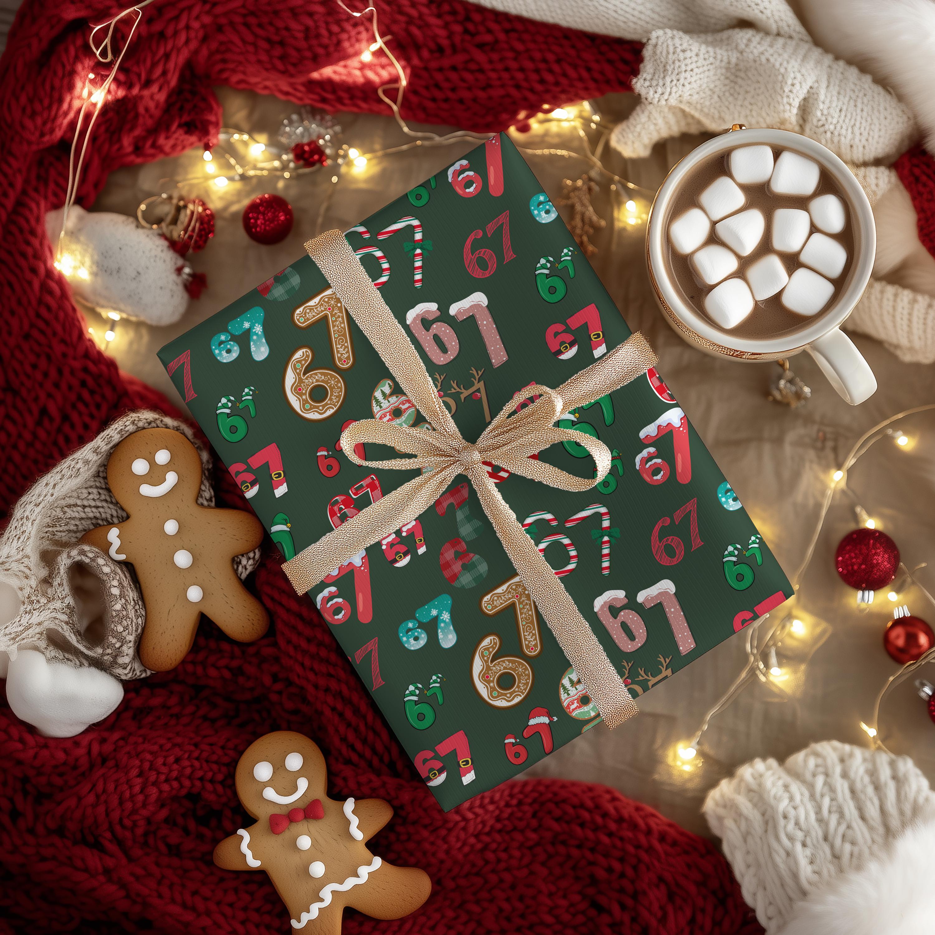 Six Seven Meme Christmas Gift Wrap - Epickeeps