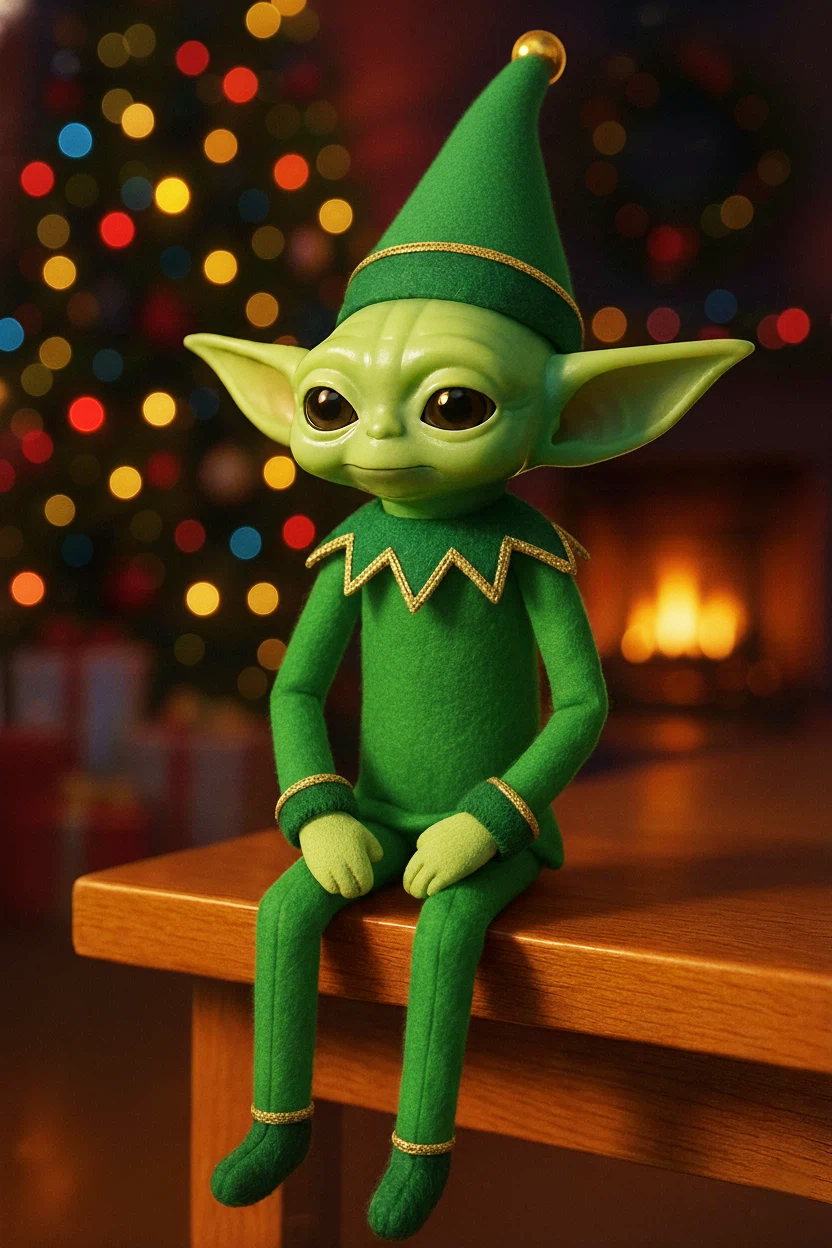 GROGU ELF ON THE SHELF - peroier